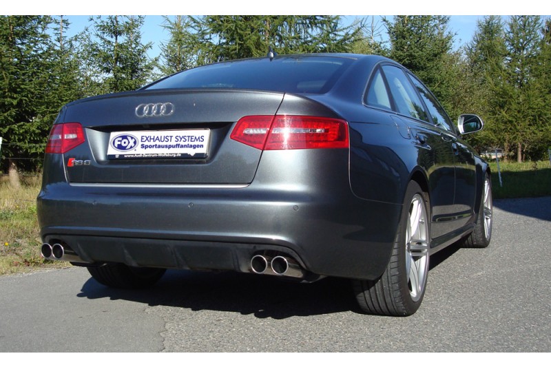 Fox Edelstahl Duplex Racing-Komplettanlage ab Kat Audi RS6 4F Typ C6 ...