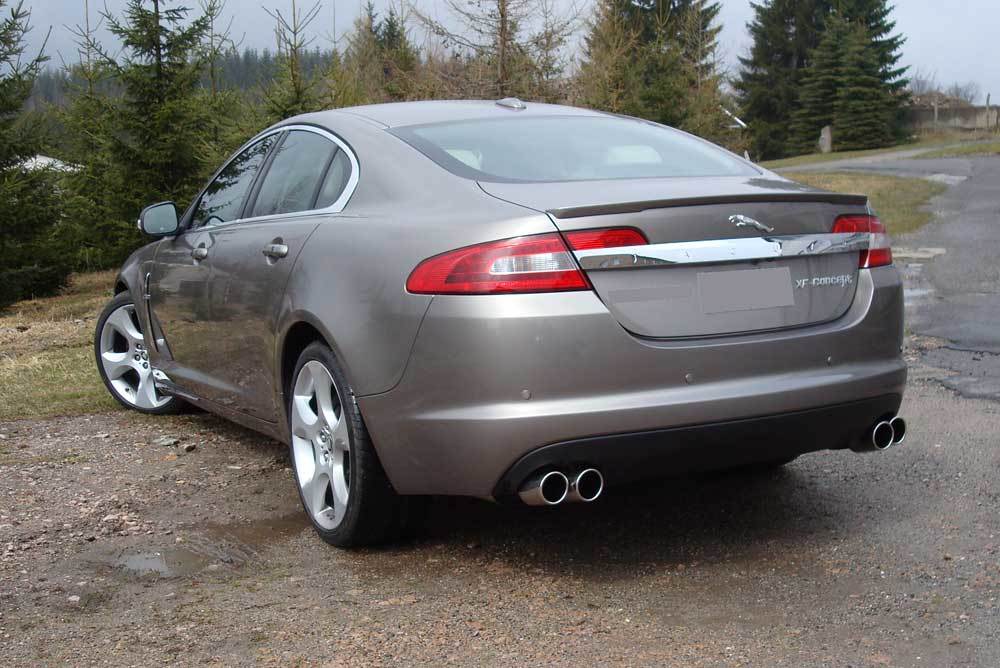 Fox Edelstahl Duplex Sportauspuff Jaguar XF Typ CC9 4.2l 2x90mm rund ...