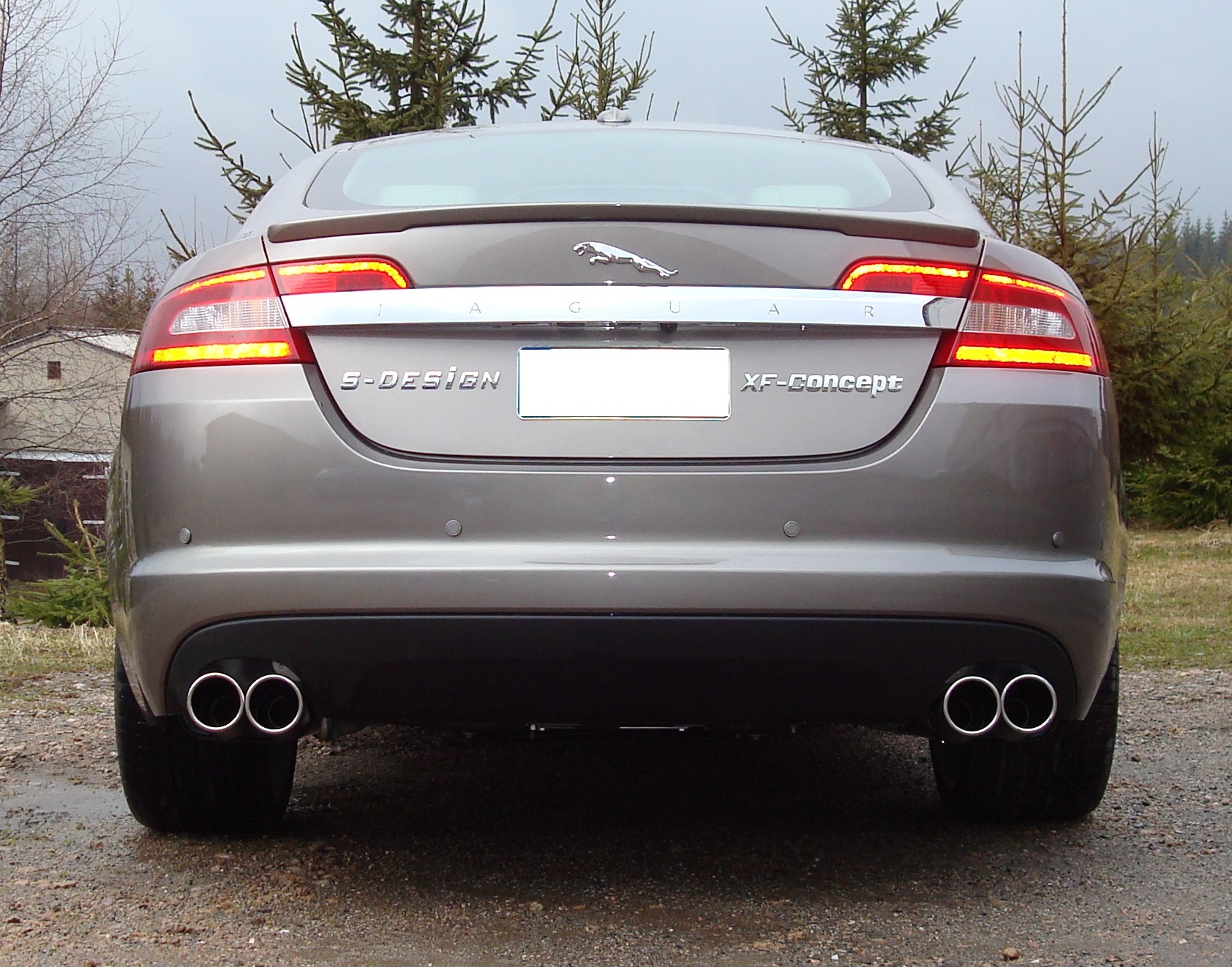 Fox Edelstahl Duplex Sportauspuff Jaguar XF Typ CC9 4.2l 2x90mm rund ...